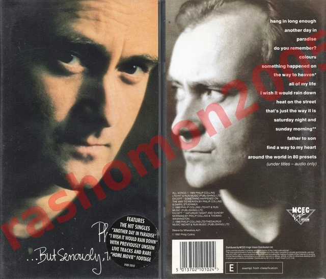 VHS PHIL COLLINS BUT SERIOUSLY THE VIDEO (1992) Videoalbum 13 Titel ...
