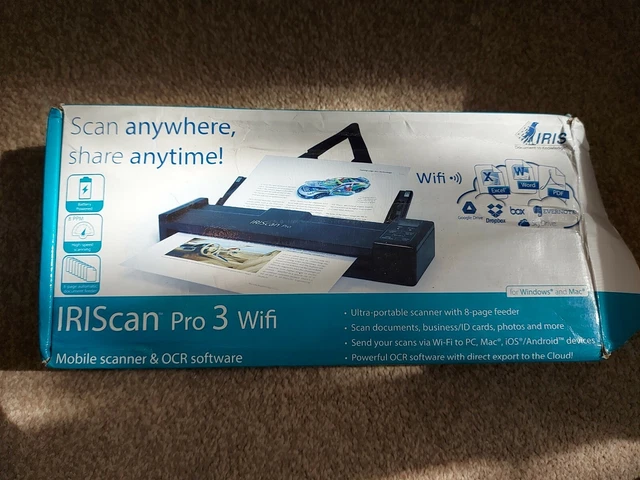 IRISCAN PRO 3 Wifi Mobile Scanner Ultra Compact Lightweight Portable £ ...