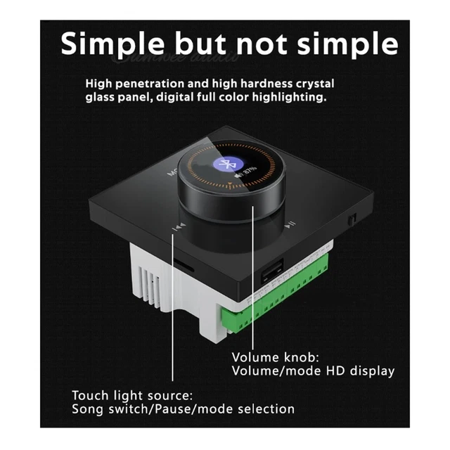 WALL MOUNTED BLUETOOTH Audio Control Panel 86 Ceiling Speakers for ...