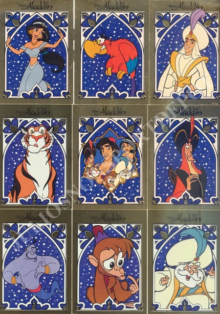 ALADDIN 1993 PANINI Base Card, Sticker & Activity Set Of 100 + 10 + 10 ...