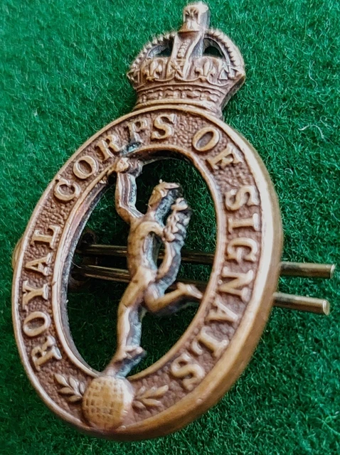 WWII ROYAL CORPS Of Signals Officer's All Bronze Beret Badge. EUR 7,59 ...