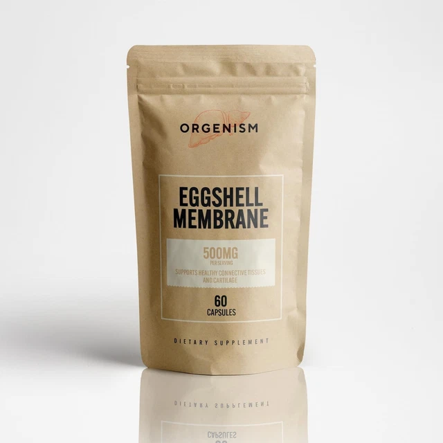 EGGSHELL MEMBRANE 500MG 60 Vegetarian Capsules Joint Supplement Gluten ...