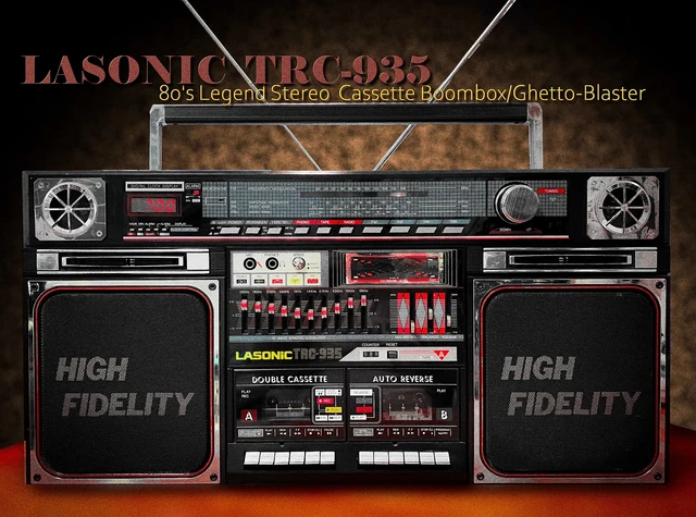 LASONIC TRC-935 🌈RARE🌈 Vintage Stereo Ghettoblaster Kassette ...