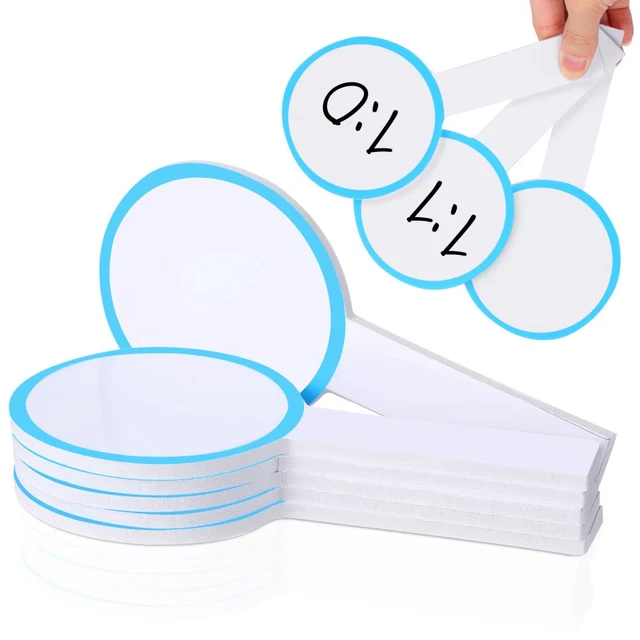 6PCS SINGLE SIDE Scoreboards Blank Writable Scoreboards Handheld ...