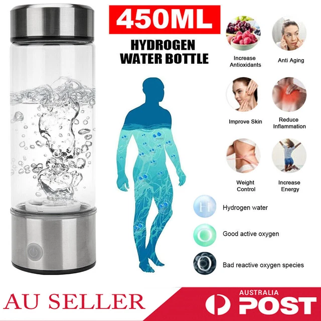 450ML HYDROGEN WATER Bottle Rich Alkaline Ionizer Generator Machine Cup ...