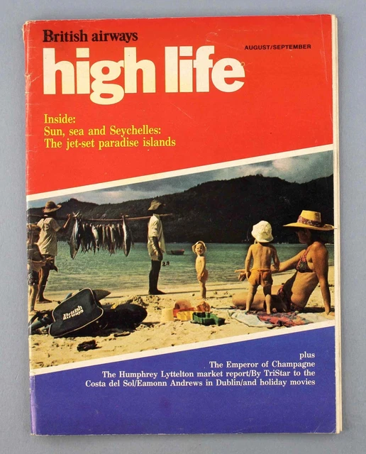 BRITISH AIRWAYS HIGH Life Magazine Airline Inflight August/Sep 1975 ...