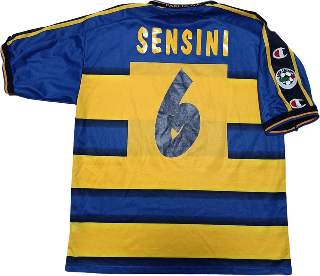 MAGLIA CALCIO MATCH worn Serie A AC Parma SENSINI Champion Mr Day 2001 ...