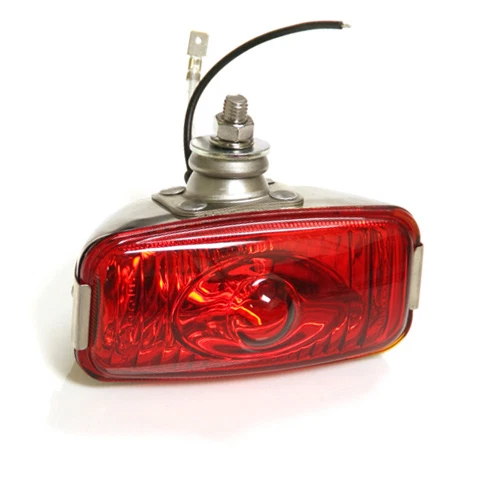 CLASSIC CAR RETRO REAR STAINLESS RED FOG LAMP LIGHT 12v FORD MINI GLASS ...