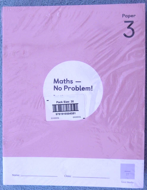 MATHS NO PROBLEM Question Paper, Test 4B Paper 3, Pk Of 30, New Sealed ...