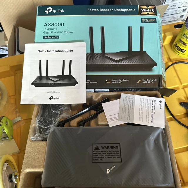 TP-LINK AX3000 DUAL-BAND Gigabit Wi-Fi 6 Router - Archer AX55 $36.00 ...