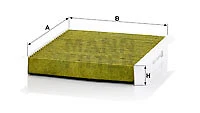MANN-FILTER FP 2040 Filtre à air intérieur pour CITROËN,FIAT,OPEL ...