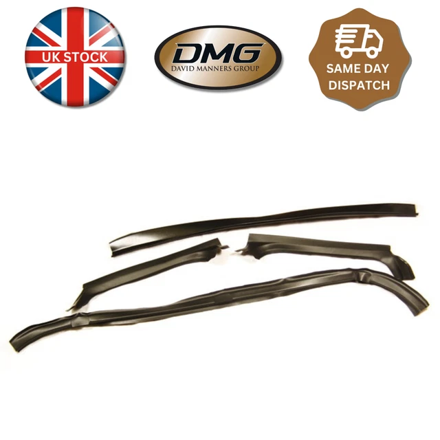 TRIUMPH TR4 TR5 TR6 Spitfire GT6 Windscreen Frame Finisher Set Black ...