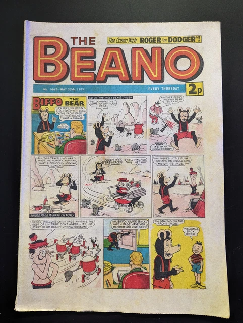 BEANO COMIC NO 1662 May 25th 1974, Biffo the Bear, FREE UK POSTAGE EUR ...