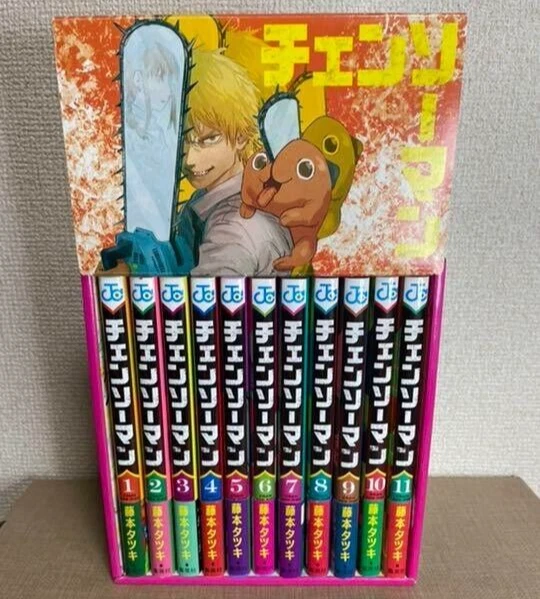 CHAINSAW MAN VOL.1-11 box complete used Manga set All 1st Edition w ...