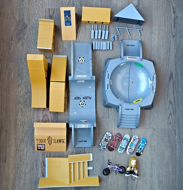 TECH DECK RAMPS Lot Stairs Halfpipe Platforms Grind Rails Fingerboards ...