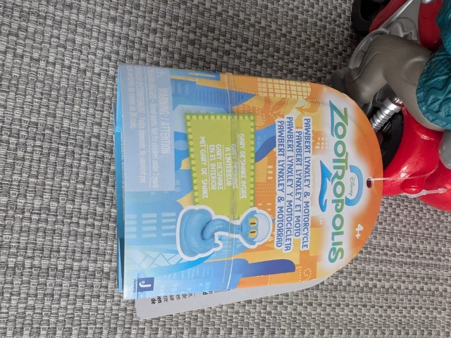 DISNEY ZOOTROPOLIS 2 Pawbert Lynxley & Motorcycle with Gary De’Snake ...