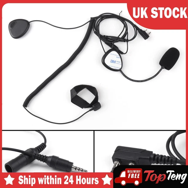 FINGER PTT MOTORCYCL Helmet Headset MIC for Radio Kenwood Retevis TYT ...