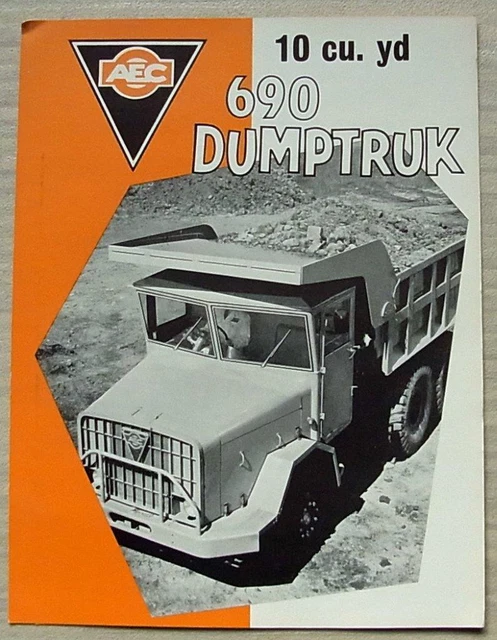 AEC 10 CU yd 690 DUMPTRUK Commercial Vehicle Sales Brochure Nov 1964 ...