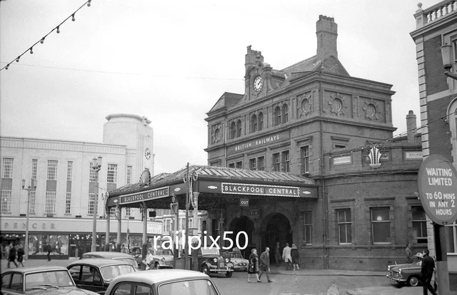 ORIGINAL RAILWAY NEGATIVE. JW6.40 Blackpool Central station. 1964. £21. ...