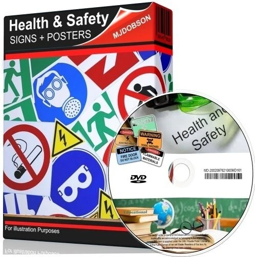 HEALTH & SAFETY HAZARD WARNING SIGNS POSTERS DVD WITH FREE POSTAGE £8. ...