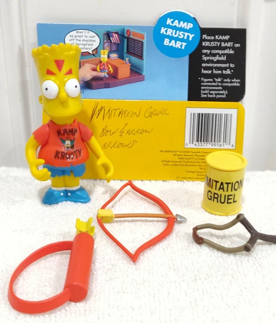 PLAYMATES SIMPSONS KAMP KRUSTY BART SIMPSON Figure Series 3 MINT ...
