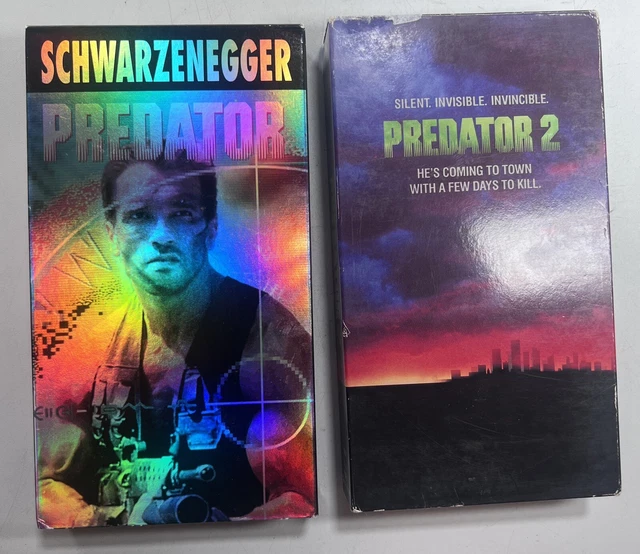 PREDATOR VHS LOT Predator 1987 (VHS 1999) silver foil cover & Predator ...