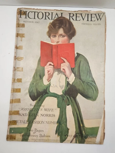 PICTORIAL REVIEW, EPHEMERA, Antique, Vintage Magazine October 1917 £22. ...