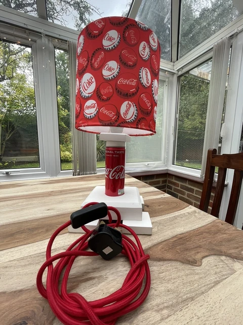 ORIGINAL COCA-COLA CAN lamp with full coke lampshade £0.01 - PicClick UK