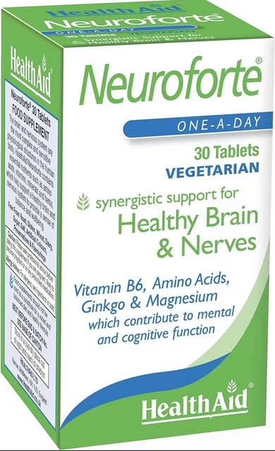HEALTHAID NEUROFORTE - 30 Tablets-Support For Brain and Nerve, Anxiety ...