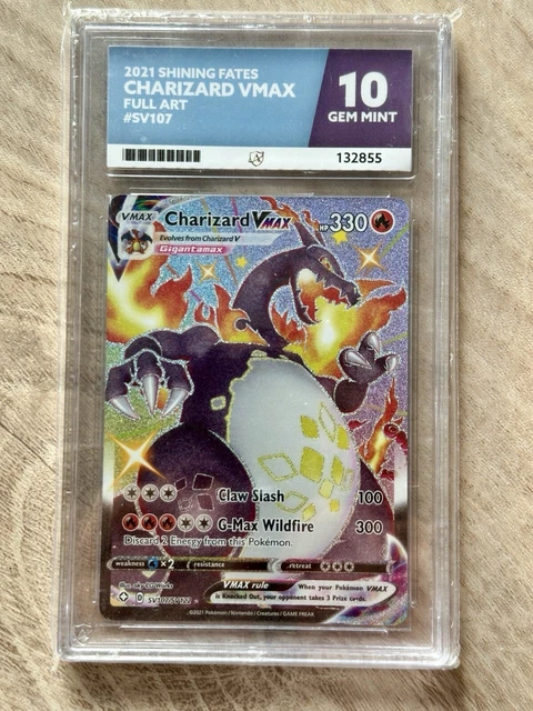 CHARIZARD VMAX FULL Art - Pokemon Shining Fates SV107/SV122 - Gem mint ...