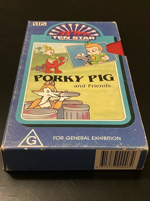 VINTAGE COLLECTABLE PORKY Pig And Friends VHS Video Tape Ten Star ...