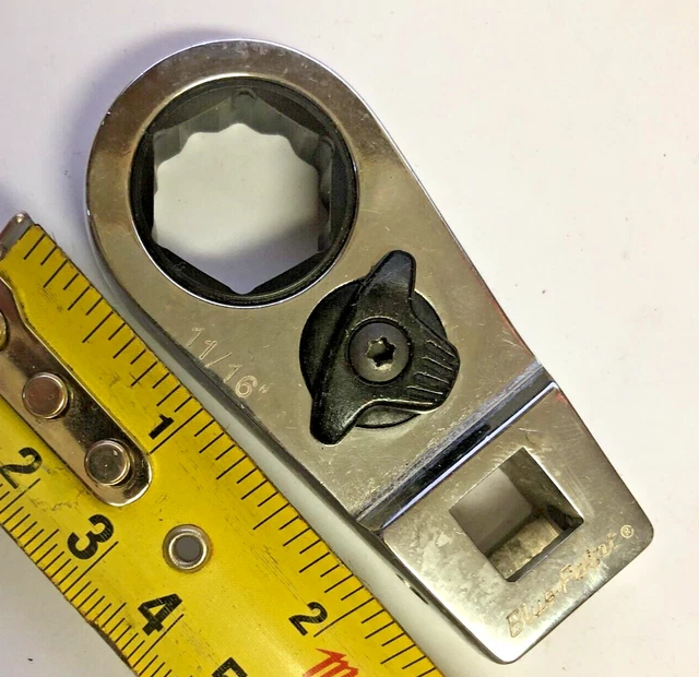 BLUE POINT BFCR22 SAE 11/16" Ratcheting Crowfoot Wrench 3/8"dr 12pt ...