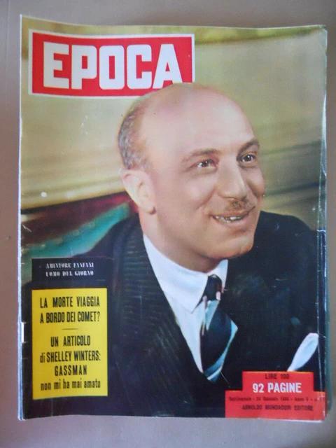 EPOCA N 173 1954 Amintore Fanfani - Shelley Winters Vittorio Gassman ...