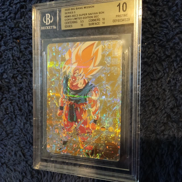 CARTE SUPER SAIYAN Son Goku Bm3-sec2 Bgs 10 Super Dragon Ball Heroes édition limitée EUR 117,16 ...