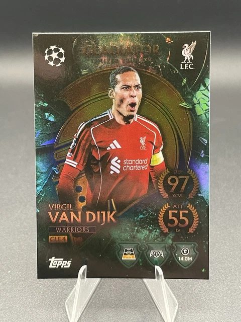 GLADIATORS VIRGIL VAN Dijk Match Attax 2025/2026 Limited Edition 25/26 # GLE 4 £1.99 - PicClick UK