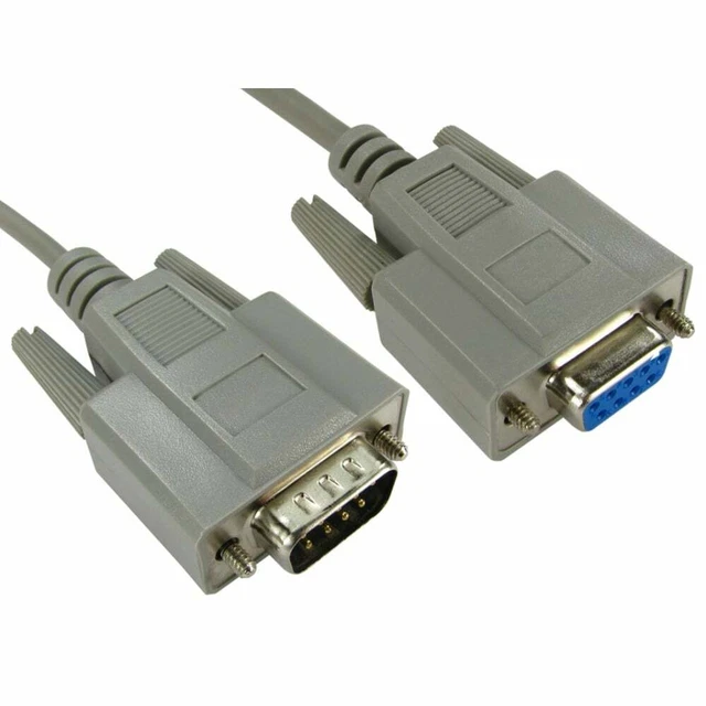 9 PIN MALE To Female Rs232 Straight Serial D-Sub Extension Cable Db9 ...