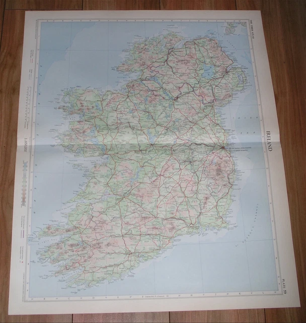 1955 VINTAGE MAP Of Ireland / Scale 1:850,000 £30.28 - PicClick UK