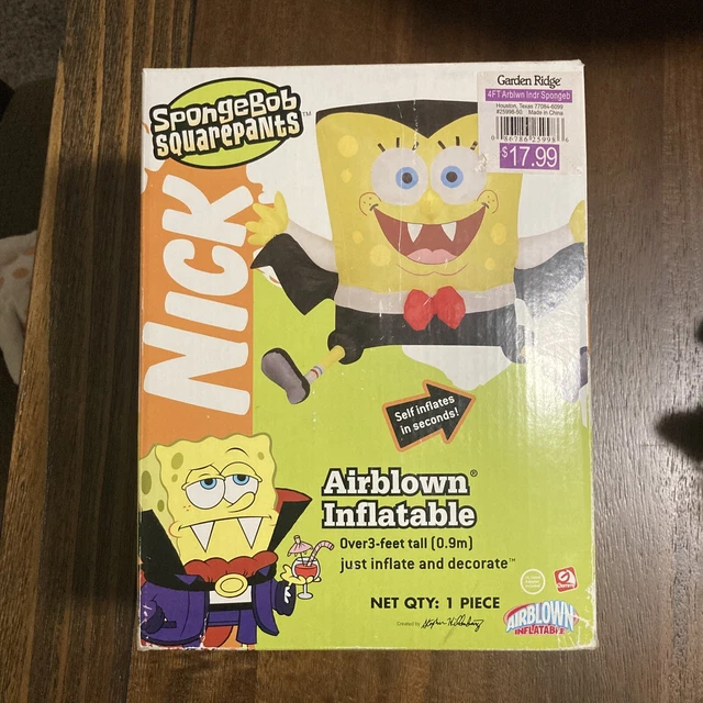 2006 NICKELODEON SPONGEBOB Squarepants 3ft Gemmy Inflatable Halloween ...