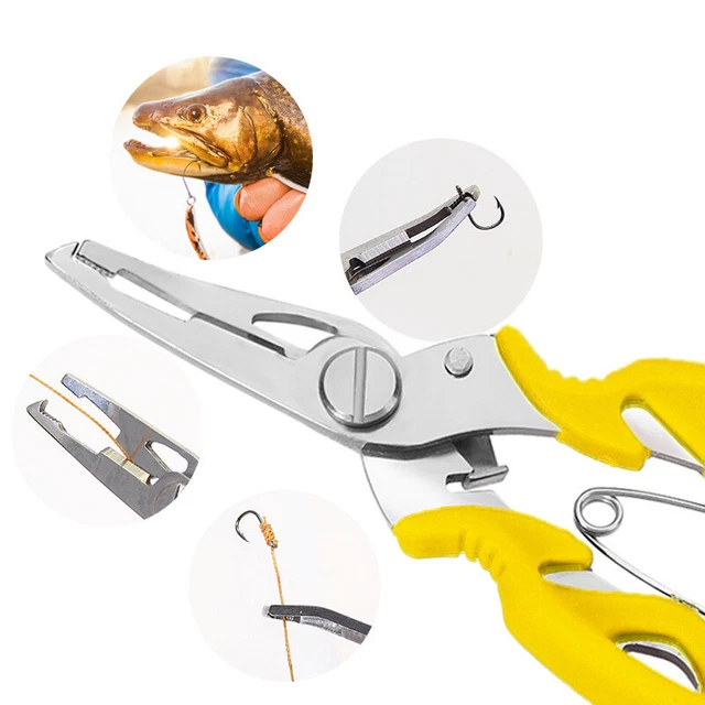 FISHING PLIERS TACKLE Gear Hook Recover Cutter Line Split Ring Fishing ... FISHING PLIERS TACKLE Gear Hook Recover Cutter Line Split Ring Fishing ...