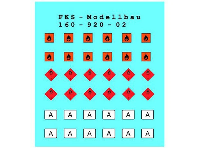FKS 160-920-02 - Decalbogen Warntafel für Abfalltransport & Gefahrgut ...