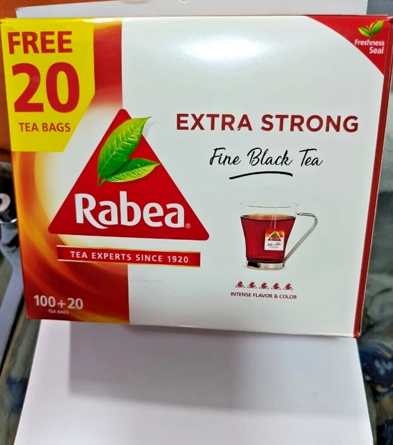 RABEA BLACK TEA Extra Strong Fine Black100+20Tea Bags ربيع شاي اسود ...