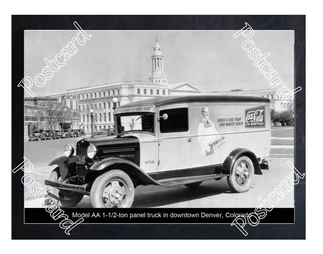 HISTORIC COCA-COLA MODEL AA 1½ ton panel truck Denver, Co Advertising ...