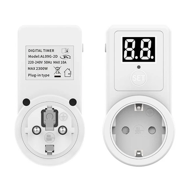 TWO DIGIT DISPLAY Timer Universal Timing Socket EU Electronic Digital ...