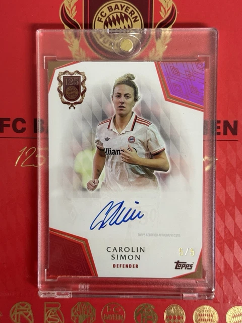 TOPPS 125 JAHRE FC Bayern Carolin Simon On Card Auto 5/5 EUR 6,50 ...