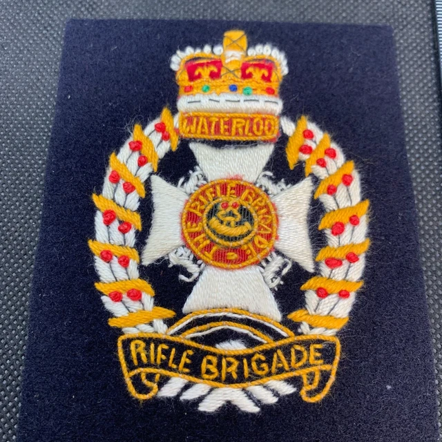 BRITISH ARMY THE Rifle Brigade Regiment Embroidered Blazer Badge £5.99 ...