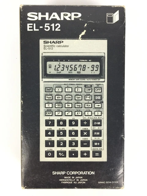 CALCULATRICE SHARP EL-512 Scientific Vintage Calculator EUR 49,99 ...