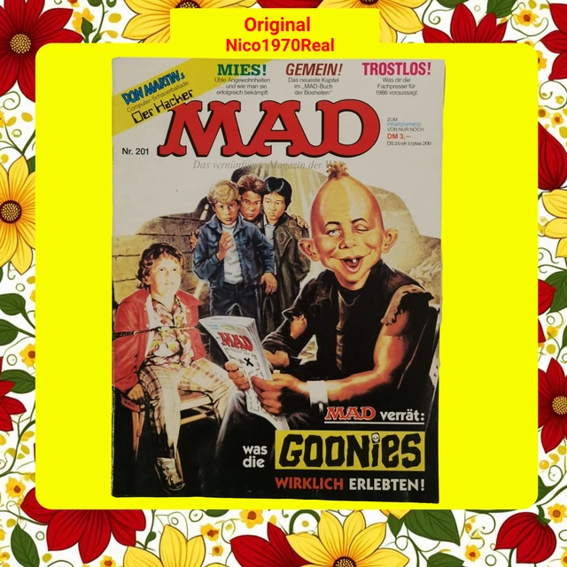 MAD MAGAZINE N. 201 - con i Goonies, Alfred e tanti fumetti EUR 9,99 ...