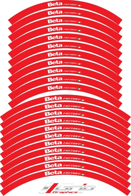 BETA FACTORY RIM Evo Stickers Decals Graphics Tapes To Fit 125 250 300 ...
