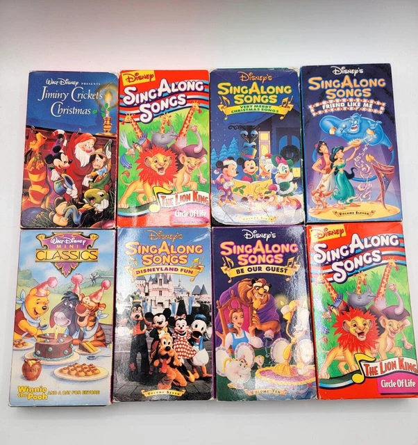 WALT DISNEY SING A Long Songs VHS Lot - Mini Classics - Jiminy Cricket ...