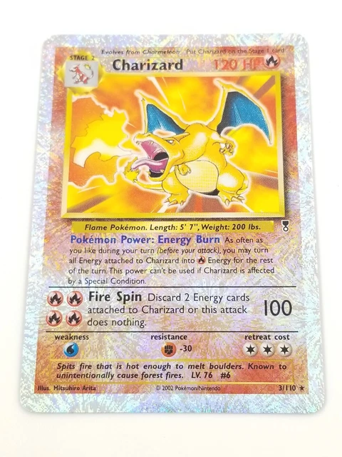 POKEMON CHARIZARD CARD Holo 100 Silver Border - RARE $876.00 - PicClick